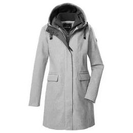 Parka "GW 19 WMN PRK", Damen, Gr. 40, grau, Oberseite: 100% Polyester;R&uuml;ckseite: 100% Polyester;Futter: 100% Polyester;Futter 2: 100% Polyester;F&uuml;llung: 100% Polyester, G.I.G.A. DX BY KILLTEC, Jacken Parka, Windabweisender Damen Parka mit Kapuze, Gilet, 2-Wege-Rei&szlig;verschluss