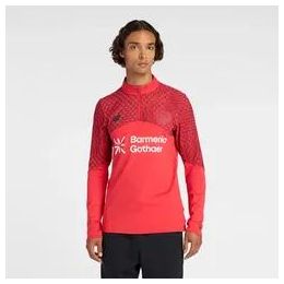 Trainingsshirt New Balance "BAYER 04 LEVERKUSEN MIDLAYER", Herren, Gr. XL, wei&szlig;, Obermaterial: 85% Polyester, 15% Elasthan, Shirts, f&uuml;r Erwachsene, sportlicher Stil, atmungsaktiv, schnell trocknend
