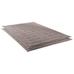 Badematte Dyckhoff "Planet" Gr. 10, grau (taupe), H:3mm, Baumwolle, Badematten, Badematte, Baumwolle, 2er Set Hotelmatte