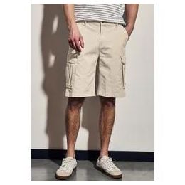 Bermudas Street One MEN, Herren, Gr. 30, beige (sandstone beige), Web, 98% Baumwolle, 2% Elasthan, unifarben, gerade kurz, Hosen Bermudas, mit seitlichen Einschubtaschen