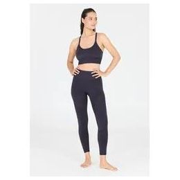 ENDURANCE ATHLECIA Funktionstights ATHLECIA "NAGAR", Damen, Gr. S/M, EURO-Gr&ouml;&szlig;en, blau (indigo), 83% Nylon, 16% Elasthan, 1% Polyester, unifarben, lang, Hosen, mit angesagtem High-Waist-Bund