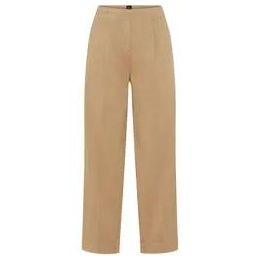 Chinohose BOSS ORANGE "Taquina Premium Damenmode", Damen, Gr. 38, N-Gr, rust, copper 222, Twill, Obermaterial: 98% Baumwolle, 2% Elasthan, unifarben, lang, Hosen Chinohose, im Loose Barrel Fit
