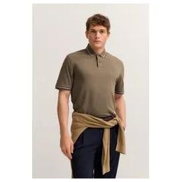 Poloshirt Bugatti "Modern Fit", Herren, Gr. XXL, beige (60, taupe), 100% Baumwolle, unifarben, normal, ohne Ausschnitt, Rippb&uuml;ndchen, Shirts, Basic Essential aus Baumwolle