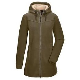 Fleecejacke "GW 82 WMN FLC PRK", Damen, Gr. 42, schlamm, Oberseite: 100% Polyester;R&uuml;ckseite: 100% Polyester, G.I.G.A. DX BY KILLTEC, Jacken Fleecejacke, Fleeceparka mit Teddyfell, 2-Wege-Rei&szlig;verschluss, verstellbare Kapuze