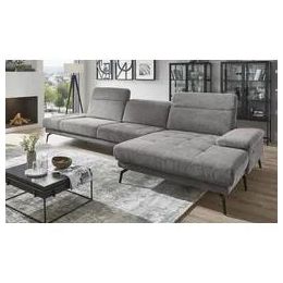 Ecksofa DIE PLANBAR "MP-IN20126 L-Form mit Kaltschaum-Polsterung", grau, B:328cm H:82cm T:190cm, 100% Polyester, Sofas, Ecksofa, mit Kopfteilverstellung, optional Sitztiefen- & Armteilverstellung