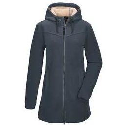 Fleecejacke "GW 82 WMN FLC PRK", Damen, Gr. 44, blau (dunkelblau), Oberseite: 100% Polyester;R&uuml;ckseite: 100% Polyester, G.I.G.A. DX BY KILLTEC, Jacken Fleecejacke, Fleeceparka mit Teddyfell, 2-Wege-Rei&szlig;verschluss, verstellbare Kapuze