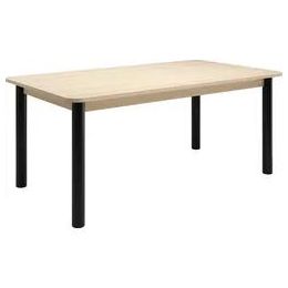 Esstisch Tom Tailor HOME "COLOR TABLE", schwarz (light oak 05, schwarz 01, light oak 05), B:180cm H:76cm T:100cm, Tische, Esstisch, Esstisch, 4-Fu&szlig;, 3 Gr&ouml;&szlig;en, 3 Dekorfarben, 4 Fu&szlig;farben, ABS-Kante