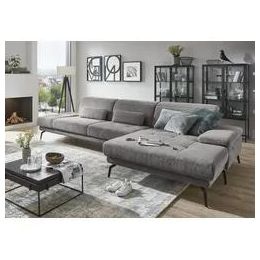 Ecksofa DIE PLANBAR "MP-IN20126 L-Form mit Kaltschaum-Polsterung", grau, B:328cm H:82cm T:190cm, 100% Polyester, Sofas, Ecksofa, mit Kopfteilverstellung, optional Sitztiefen- & Armteilverstellung