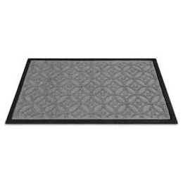 Fu&szlig;matte Wecon Home "Midnight Mosaic", grau (hell grau), B:40cm H:4mm L:60cm, Polyester, Teppiche, Fu&szlig;matte, pflegeleicht, rutschfest, Ornamente, Innen & Au&szlig;en, Schmutzfangmatte