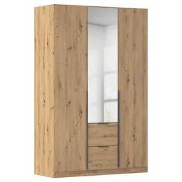 Dreht&uuml;renschrank OTTO HOME "Kleiderschrank Schrank Garderobe AGORDO mit Dekor- oder Hochglanzfront", braun (eiche artisan), B:136cm H:229cm T:54cm, Holzwerkstoff, Schr&auml;nke, Dreht&uuml;renschrank, mit Au&szlig;enschubk&auml;sten, in 7 Breiten und 2 H&ouml;hen MADE IN GERMANY