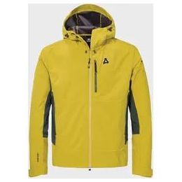 Sch&ouml;ffel Outdoorjacke SCH&Ouml;FFEL "Mountain Softshell Jk Style Milagle MNS", Herren, Gr. 50, gelb (5455, gelb), Oberstoff: Aussenseite: 92% Polyester, 8% Elasthan, Innenseite: 100% Polyester; (Membran: Thermoplastisches Polyurethan); Oberstoff Einsatz: 92% Polyester, 8% Elasthan, regular fit, Jacken Outdoorjacke