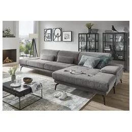 Ecksofa DIE PLANBAR "MP-IN20126 L-Form mit Kaltschaum-Polsterung", grau, B:328cm H:82cm T:190cm, 100% Polyester, Sofas, Ecksofa, mit Kopfteilverstellung, optional Sitztiefen- & Armteilverstellung