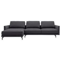 Ecksofa "CR.414, Designecksofa, Polsterecke, L-Form", schwarz (anthrazitgrau, schwarzgrau), B:280cm H:91cm T:172cm, CREATION BY ROLF BENZ, Sofas, Ecksofa, wahlweise aus feinstem Rindsleder oder hochwertigem Chenille