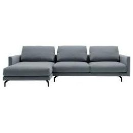 Ecksofa "CR.414, Designecksofa, Polsterecke, L-Form", blau (saphierblau, steingrau), B:280cm H:91cm T:172cm, CREATION BY ROLF BENZ, Sofas, Ecksofa, wahlweise aus feinstem Rindsleder oder hochwertigem Chenille