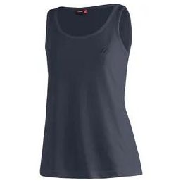 Funktionsshirt Maier Sports "Petra", Damen, Gr. 48, blau (dunkelblau), 100% Polyester, Rundhals, Shirts Funktionsshirt, Damen Top, leichtes &auml;rmelloses Shirt, Rundhals, Regular Fit