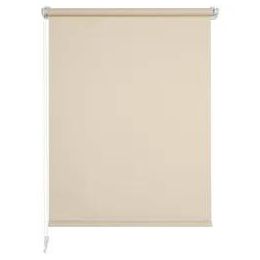 Seitenzugrollo Liedeco "Klemmfix" Gr. 4, beige (creme), B:45cm H:150cm, Polyester, Rollos, Seitenzugrollo, inkl. Klemmtr&auml;ger