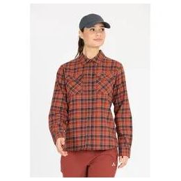 Langarmbluse WHISTLER "Bargo", Damen, Gr. 48, bunt (rot, schwarz), 60% Baumwolle, 40% Polyester, kariert, normal, ohne Ausschnitt, Blusen, in atmungsaktiver Qualit&auml;t