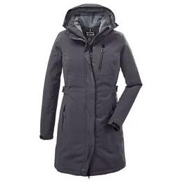 Parka Killtec "KOW 165 WMN PRK", Damen, Gr. 44, silber (silberfarben), Obermaterial: 100% Polyester;Futter: 100% Polyester;F&uuml;llung: 100% Polyester, Jacken Parka, Wasser- und winddichter Parka mit Teddyfleece und abnehmbarer Kapuze