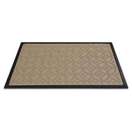 Fu&szlig;matte Wecon Home "Midnight Mosaic", beige (sand beige), B:45cm H:4mm L:75cm, Polyester, Teppiche, Fu&szlig;matte, pflegeleicht, rutschfest, Ornamente, Innen & Au&szlig;en, Schmutzfangmatte