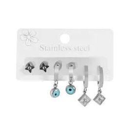 Adelia&acute;s Paar Ohrh&auml;nger ADELIA ́S "Damen Ohrstecker aus poliertem Edelstahl &Oslash; 5 mm", silber, Ohrringe, Damen, Damen, Edelstahl
