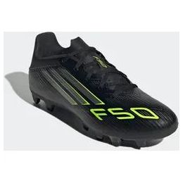 Fu&szlig;ballschuh Adidas PERFORMANCE "F50 CLUB KUNSTRASEN NEUERER GENERATION, HART- UND ASCHENPL&Auml;TZE", Herren, Gr. 44, schwarz (core schwarz, iron metallic, lucid lemon), Synthetik, Schuhe Fu&szlig;ballschuh, geeignet f&uuml;r Rasen- und Kunstrasenpl&auml;tze