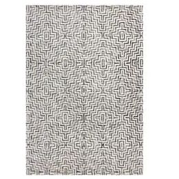 Teppich FLAIR RUGS "Rhett", grau, B:160cm H:12mm L:230cm, Kunstfaser, Teppiche, Teppich, aus gewebter Wolle