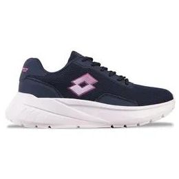 Sneaker Lotto, Damen, Gr. 37, blau (navy, violet), Kunstfaser, Synthetik, mehrfarbig, Schuhe Sneaker, - mit extra leichter Phylonsohle