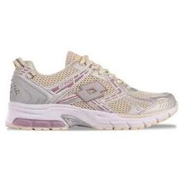 Sneaker Lotto, Damen, Gr. 42, silber (silber, dunkelrose), Kunstfaser, Synthetik, Mesh, Schuhe Sneaker, - in angesagtem Y2K Style