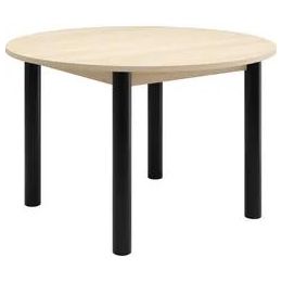 Esstisch Tom Tailor HOME "COLOR TABLE", light oak 05, schwarz 01, light oak 05, B:120cm H:76cm T:120cm, Tische, Esstisch, Esstisch, 4-Fu&szlig;, 3 Gr&ouml;&szlig;en, 3 Dekorfarben, 4 Fu&szlig;farben, ABS-Kante