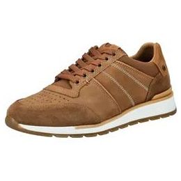 Sneaker Bullboxer "Bullboxer Sneaker Leder", Herren, Gr. 42, braun (cognac), Leder, Schuhe Sneaker