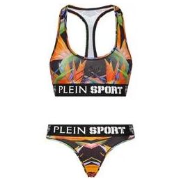 Set: Soft-BH Plein Sport "Sport Set", Damen, Gr. XL, N-Gr, schwarz (0221, schwarz, multicolorot), Obermaterial: 95% Baumwolle, 5% Elasthan, BH-Sets