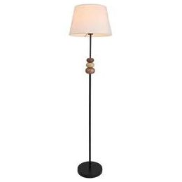 N&auml;ve N&Auml;VE Stehlampe "Elina", schwarz, 1, &Oslash; 38cm H: 155cm, 1 Stk., Leuchten, H: 155cm, Textilschirm wei&szlig;, E27 max. 40W, Zuleitung 180cm schwarz, Stehlampe