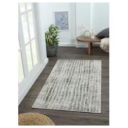 Teppich "My Soul", beige (creme, hellgrau, wei&szlig;), B:80cm H:8mm L:150cm, Polyester, MyFlair M&Ouml;BEL & ACCESSOIRES, Teppiche, Teppich, Kurzflor, Scandi-Design, besonders weich durch Microfaser