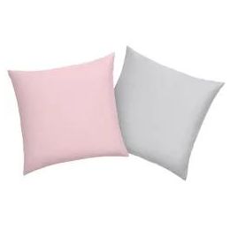 Kissenbezug OTTO HOME "DESNER2", rosa (rosa, silber), B:40cm L:40cm, Microfaser, Obermaterial: 100% Polyester, Kissenbez&uuml;ge, Kissenbezug, Kissenh&uuml;lle mit Wendeoptik