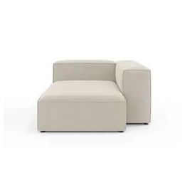 Ottomane OTTO HOME "XL HAILY links/rechts bestellbar, extra tief, Ma&szlig;e B/T/H: 130/160/72cm", beige (hellbeige), B:130cm H:72cm T:160cm, 100% Polyester, Sofas, Ottomane, als Modul oder separat verwendbar, f&uuml;r individuelle Zusammenstellung