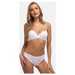 B&uuml;gel-BH Dorina "Lianne", Damen, Gr. 70, Cup A, wei&szlig;, Obermaterial: 84% Polyamid, 16% Elasthan, BHs B&uuml;gel-BH, leicht wattiert, geformte Cups, feminine Blumenspitze