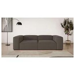 Big-Sofa OTTO HOME "XL HAILY Modularsofa extra tief, Sitztiefe 100 cm", braun, B:260cm H:72cm T:130cm, 100% Polyester, Sofas, Big-Sofa, als Modul oder separat verwendbar, f&uuml;r individuelle Zusammenstellung