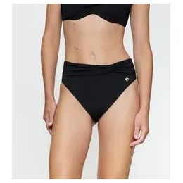 Bikini-Hose Triumph "Summer Twist", Damen, Gr. 38, N-Gr, schwarz, Microfaser, Obermaterial: 84% Polyamid, 16% Elasthan, Badehosen Bikini-Hose, Raffung an der vorderen Taille, High-Waist