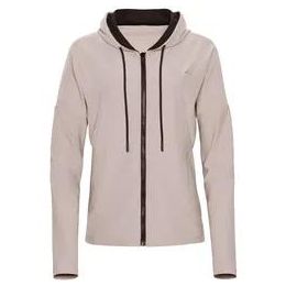 Trainingsjacke WINSHAPE "Functional Comfort Jacket J008C", Damen, Gr. M, cappuccino, espresso, 85% Polyester, 15% Elasthan, ohne Ausschnitt, Jacken Trainingsjacke, mit Ton-in-Ton-Farbakzent