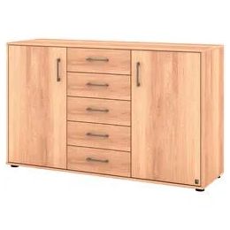 Kombikommode Musterring "Sorrent Sideboard, W&auml;scheschrank, mit Schubladen", braun, B:141cm H:86cm T:43cm, Sideboards, Kombikommode, mit Schubk&auml;sten, Fronten in Eiche massiv, Breite 120 oder 141 cm