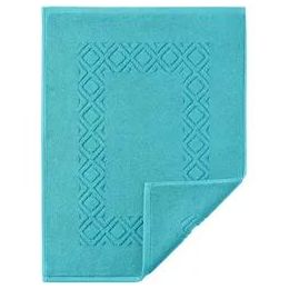 Badematte Egeria "Denver" Gr. 2, blau (t&uuml;rkis), H:8mm, Baumwolle, Badematten, Badematte