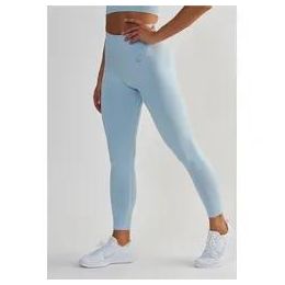 Trainingstights BESHAPED "Opschieten", Damen, Gr. XL, US-Gr&ouml;&szlig;en, blau, 90% Nylon, 10% Elasthan, unifarben, lang, Hosen, mit hoher Elastizit&auml;t