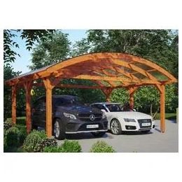 Skan Holz Doppelcarport SKANHOLZ "Franken", braun (hellbraun), B/H/T: 220cm x, Carports
