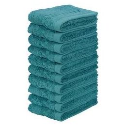 Waschlappen OTTO HOME "Regona, Seift&uuml;cher 30x30cm, flauschig und weich, 500 gr/m2", blau (petrol), Frottier, Waschlappen, Premium Handt&uuml;cher mit Bord&uuml;re, Handtuch-Set, 100% Baumwolle