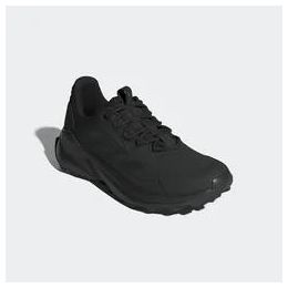 Wanderschuh Adidas TERREX "TERREX TRAILMAKER 2.0 LEATHER", Herren, Gr. 44, schwarz (core schwarz, core schwarz, grau four), Leder, Textil, Schuhe Wanderschuh, aus Leder