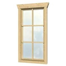 Skan Holz Fenster SKANHOLZ "Einzelfenster", beige (natur), B:57,5cm H:123,5cm, Glas, Massivholz, Fenster, Anschlag rechts