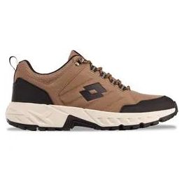 Sneaker Lotto, Herren, Gr. 40, braun (braun, schwarz), Kunstfaser, Synthetik, mehrfarbig, Schuhe Sneaker, - mit Laceloops & Metalhooks