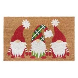 Fu&szlig;matte Hanse Home "Mix Mats Kokos Christmas Gnomes, T&uuml;rmatte", braun, B:75cm H:15mm L:45cm, Kokos, Teppiche, Fu&szlig;matte, Weihnachten, Schmutzfangmatte, Outdoor, Rutschfest, Innen, Kokosmatte