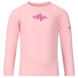 Fleecejacke ZIGZAG "Crisp", M&auml;dchen, Gr. 116, pink, 80% Polyamid, 20% Elasthan, unifarben, Rundhals, Jacken Fleecejacke, mit UV-Schutzfunktion