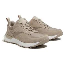 Sneaker Timberland "Voyager Park LOW LACE UP SNEAKER", Herren, Gr. 44,5, beige (lt tpe mesh), Leder, Textil, Schuhe Sneaker